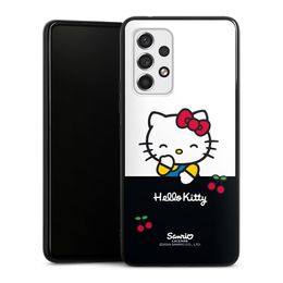 DeinDesign Galaxy A53 5G Handy Silikon H&uuml;lle Case schwarz Handyh&uuml;lle Official Licensed Product Hello Kitty Cherry