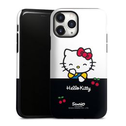 DeinDesign iPhone 11 Pro Handy Panzer Handyh&uuml;lle robuste Outdoor H&uuml;lle Schutzh&uuml;lle gl&auml;nzend Official Licensed Product Cherry Hello Kitty Tough Case