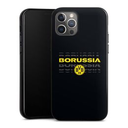 DeinDesign iPhone 12 Pro Handy Silikon H&uuml;lle Case schwarz Handyh&uuml;lle Official Licensed Product Bvb Borussia Dortmund
