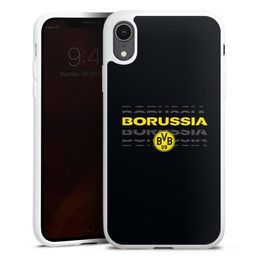 DeinDesign iPhone Xr Handy Silikon H&uuml;lle Case wei&szlig; Handyh&uuml;lle Official Licensed Product Bvb Borussia Dortmund Silikon Case