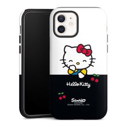 DeinDesign iPhone 12 mini Handy Panzer Handyh&uuml;lle robuste Outdoor H&uuml;lle Schutzh&uuml;lle matt Hello Kitty Cherry Official Licensed Product Tough Case