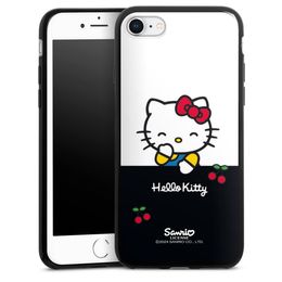 DeinDesign iPhone 8 Handy Slim Case extra d&uuml;nn Silikon Handyh&uuml;lle schwarz H&uuml;lle Official Licensed Product Cherry Hello Kitty Silikon Slim Case