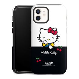 DeinDesign iPhone 12 Handy Panzer Handyh&uuml;lle robuste Outdoor H&uuml;lle Schutzh&uuml;lle matt Hello Kitty Cherry Official Licensed Product Tough Case