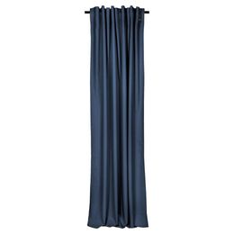 JOOP! Fertigvorhang J!Essential, Blau, Dunkelblau, Textil, Uni, 130x250 cm, f&uuml;r Stange und Schiene geeignet, Wohntextilien, Gardinen & Vorh&auml;nge, Fertiggardinen, Fertiggardinen