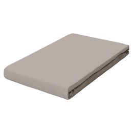 Schlafgut Spannbetttuch Pure, Beige, Textil, 90-100x190-220 cm, Gr&uuml;ner Punkt, Textiles Vertrauen - Oeko-Tex&reg;, Hohenstein, AZO-frei, Oeko-Tex&reg; Made IN Green, b&uuml;gelfrei, weich und anschmiegsam, perfekter Sitz, Schlaftextilien, Bettw&auml;sche, Bettlaken, Spannbettlaken