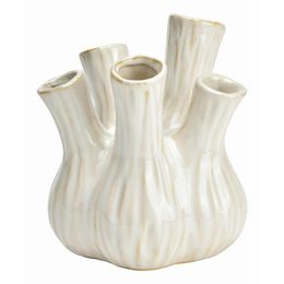 Vase, Wei&szlig;, Keramik, 13x16x13 cm, Dekoration, Vasen, Keramikvasen