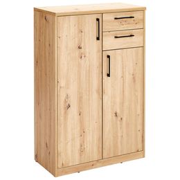 Xora Kommode, Eiche Artisan, Holzwerkstoff, 5 F&auml;cher, 2 Schublade(n) Schubladen, 72x110x36 cm, Typenauswahl, Beim&ouml;bel erh&auml;ltlich, Wohnzimmer, Kommoden & Sideboards, Kommoden