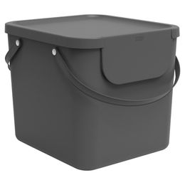 Rotho Abfallsammler Albula, Anthrazit, Kunststoff, 40 L, 40x35.5x34 cm, Blauer Engel, Reach, DIN EN ISO 9001, K&uuml;chen, K&uuml;chenausstattung, M&uuml;lleimer