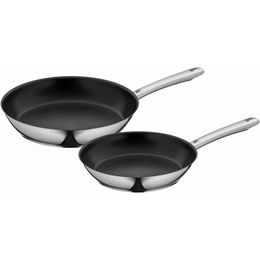 WMF Pfannenset Nordics, Edelstahl, Metall, 2-teilig, rund, 29.5x10.5x48.4 cm, backofengeeignet, TransTherm&reg;-Allherdboden, Kochen, Pfannen, Pfannensets