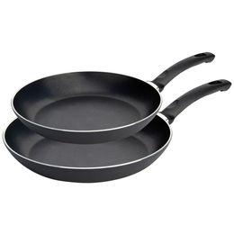 Ballarini Pfannenset Lipari, Schwarz, Metall, 2-teilig, rund, antihaftbeschichtet, Kochen, Pfannen, Pfannensets