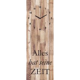 Euroart Wanduhr, Mehrfarbig, Glas, 20x60x3.1 cm, Dekoration, Uhren, Wanduhren