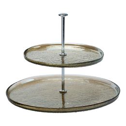 Ritzenhoff Breker Etagere Luzia, Glas, rund, 4 cm, zerlegbar, Tischkultur & Servieren, Etageren