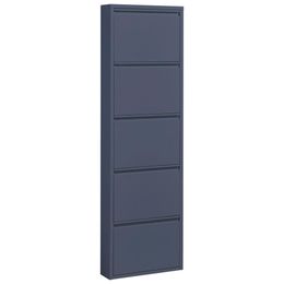 Boxxx Schuhkipper, Blau, Metall, 51x170x16 cm, Typenauswahl, stehend, Garderobe, Schuhaufbewahrung, Schuhkipper