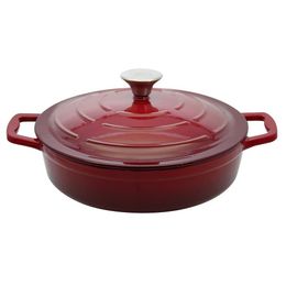ELO Br&auml;ter, Kirschrot, Metall, 3 L, rund, backofengeeignet, Kochen, T&ouml;pfe, Br&auml;ter