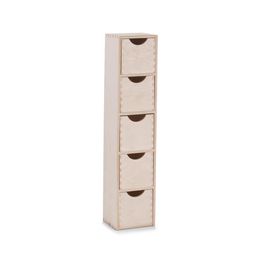 zeller Present Regal, Natur, Holz, Birke, Hartholz, 5 Schublade(n) Schubladen, 13x60x12 cm, Wohnzimmer, Regale, B&uuml;cherregale
