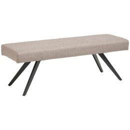 Livetastic Sitzbank, Hellgrau, Metall, Textil, 3-Sitzer, 140x49x47 cm, Esszimmer, B&auml;nke, Sitzb&auml;nke
