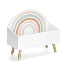 zeller Present Spielzeugtruhe Rainbow, Natur, Wei&szlig;, Holz, Holzwerkstoff, Kiefer, 58x28x52 cm, Spielzeug, Holzspielzeug