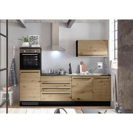 P & B K&uuml;chenleerblock, Anthrazit, Eiche Artisan, Holzwerkstoff, 3 Schublade(n) Schubladen, nur wie online abgebildet bestellbar, L-Form, seitenverkehrt montierbar, 260 cm, K&uuml;chen, K&uuml;chenzeilen & K&uuml;chenbl&ouml;cke, K&uuml;chenzeilen ohne Ger&auml;te