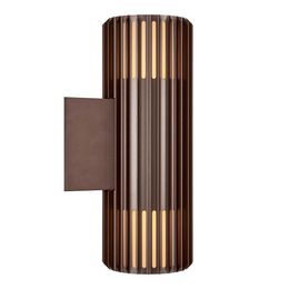 Nordlux Aussenwandleuchte Aludra, Braun, Metall, zylindrisch,zylindrisch, 33.7 cm, Lampen & Leuchten, Au&szlig;enbeleuchtung, Au&szlig;enleuchten