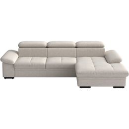 Sit & More Ecksofa SIT & MORE "Viola", beige (nature), B:260cm H:73cm T:174cm, 100% Polyester, Sofas, Ecksofa, optional Bettfunktion