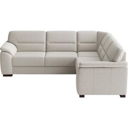 Sit & More Ecksofa SIT & MORE "Montego", nature, B:255cm H:88cm T:225cm, 100% Polyester, Sofas, Ecksofa, wahlweise mit Bettfunktion und Schubkasten
