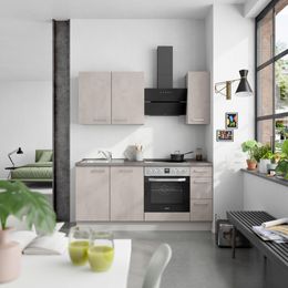Nobilia K&uuml;chenblock Riva High m. Ger&auml;ten Grau