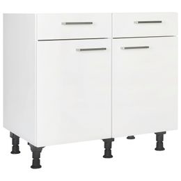 Nobilia Schubkastenunterschrank Touch Wei&szlig;