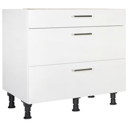 Nobilia Schubkastenunterschrank Touch Wei&szlig;