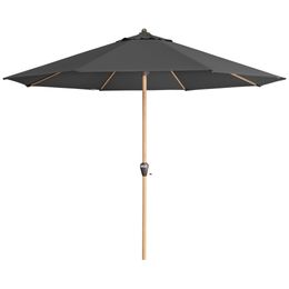 Doppler Sonnenschirm Alu Wood Ultra 350 Anthrazit/Eschefarben