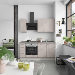 Nobilia K&uuml;chenblock Riva High m. Ger&auml;ten Grau