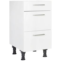 Nobilia Schubkastenunterschrank Touch Wei&szlig;
