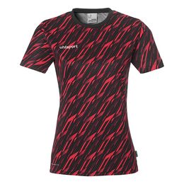 Trainingsshirt Uhlsport "Trainings-T-Shirt Progressive 28 Women", Damen, Gr. L, schwarz (schwarz, rot), Obermaterial: 100% Polyester Pol. recyc.., Shirts
