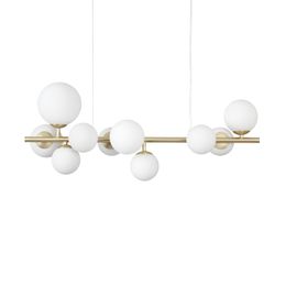 Ideal Lux H&auml;ngeleuchte Perlage Wei&szlig;/Messing max. 3 Watt