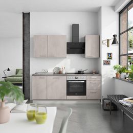Nobilia K&uuml;chenblock Riva High m. Ger&auml;ten Grau