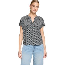 Shirtbluse Zero "Damen mit Print.", Damen, Gr. 34, braun, cream, Obermaterial: 100% Viskose, l&auml;ssig geschnitten normal, Blusen