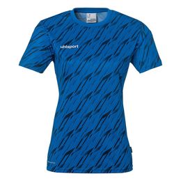 Trainingsshirt Uhlsport "Trainings-T-Shirt Progressive 28 Women", Damen, Gr. L, blau (azurblau), Obermaterial: 100% Polyester Pol. recyc.., Shirts