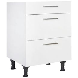 Nobilia Schubkastenunterschrank Touch Wei&szlig;