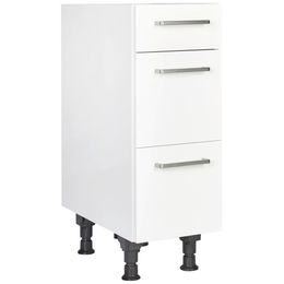 Nobilia Schubkastenunterschrank Touch Wei&szlig;