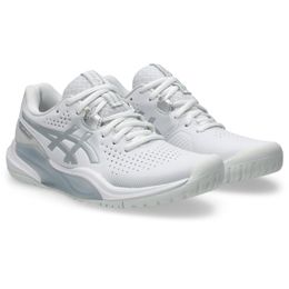 Tennisschuh asics "GEL-CHALLENGER 15", Damen, Gr. 37,5, wei&szlig;, pure silber, Synthetik, Schuhe, Multicourt-Schuh, Allcourt-Schuh