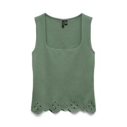 V&eacute;ro Moda Spitzentop VERO MODA "VMLOUISE SL SQUARE NECK TOP JRS", Damen, Gr. L, laurel wreath, Jersey, Obermaterial: 100% Baumwolle, unifarben, regular fit normal, eckiger Ausschnitt, Tops Spitzentop, Baumwolle, regular fit