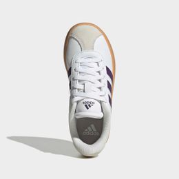 Sneaker adidas Sportswear "VL COURT 3.0", Kinder, Gr. 39, ftwwht, violet, gum3, Leder, Synthetik, Schuhe Sneaker, inspiriert vom Design des adidas samba, f&uuml;r Kinder & Jugendliche