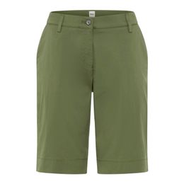 Bermudas Brax "Style MIA B", Damen, Gr. 36, Normalgr&ouml;&szlig;en, olivgr&uuml;n, Web, 76% Baumwolle, 21% Polyamid, 3% Elasthan, Hosen Bermudas