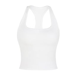 Sporttop YEAZ "Top CRUSH", Damen, Gr. L, wei&szlig;, Obermaterial: 78% Nylon NY. 22% Elasthan EL., Tops Sporttop