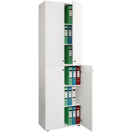 Aktenschrank Vcm "B&uuml;roschrank B&uuml;cher Ordner Aktenschrank Lona 6fach", wei&szlig;, B:70cm T:40cm, Obermaterial: 100% Holz Wood., Schr&auml;nke