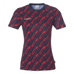 Trainingsshirt Uhlsport "Trainings-T-Shirt Progressive 28 Women", Damen, Gr. L, blau (marine, rot), Obermaterial: 100% Polyester Pol. recyc.., Shirts