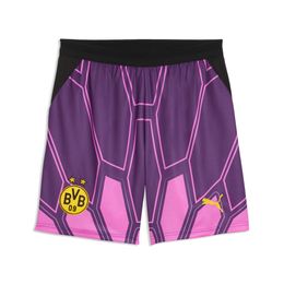 Sporthose Puma "Borussia Dortmund 26/27 Torwartshorts Herren", Herren, Gr. L, Normalgr&ouml;&szlig;en, lila pop pink pixel, Obermaterial: 100% Polyester. Besatz: 88% Polyester, 12% Elasthan. Einsatz: 100% Polyester, bedruckt, regular fit, Hosen Sporthose