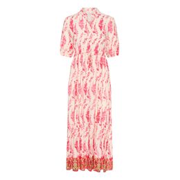 Midikleid Cream "Kleid CRAlora", Damen, Gr. S/M, N-Gr, pink flower, Obermaterial: 100% Viskose CV., Kleider Midikleid