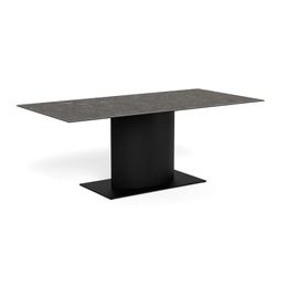 Esstisch ACTONA GROUP "Marbella, Speisetisch", schwarz, matt schwarz, schwarz, B:200cm H:75,5cm T:100cm, Tische, Esstisch, Tisch, keramische Tischplatte, 200x100x75.5cm