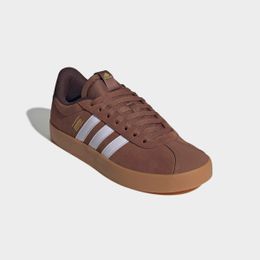 Sneaker adidas Sportswear "VL COURT 3.0", Damen, Gr. 36, preloved braun, frozen lila, gold metallic, Leder, Textil, Schuhe Sneaker, inspiriert vom Design des adidas samba