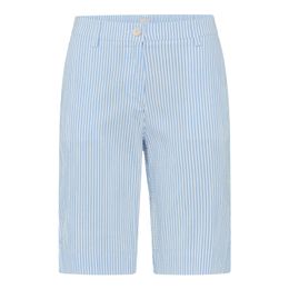 Bermudas Brax "Style MIA B", Damen, Gr. 46, Normalgr&ouml;&szlig;en, blau, Web, 76% Baumwolle, 23% Polyamid, 1% Elasthan, Hosen Bermudas